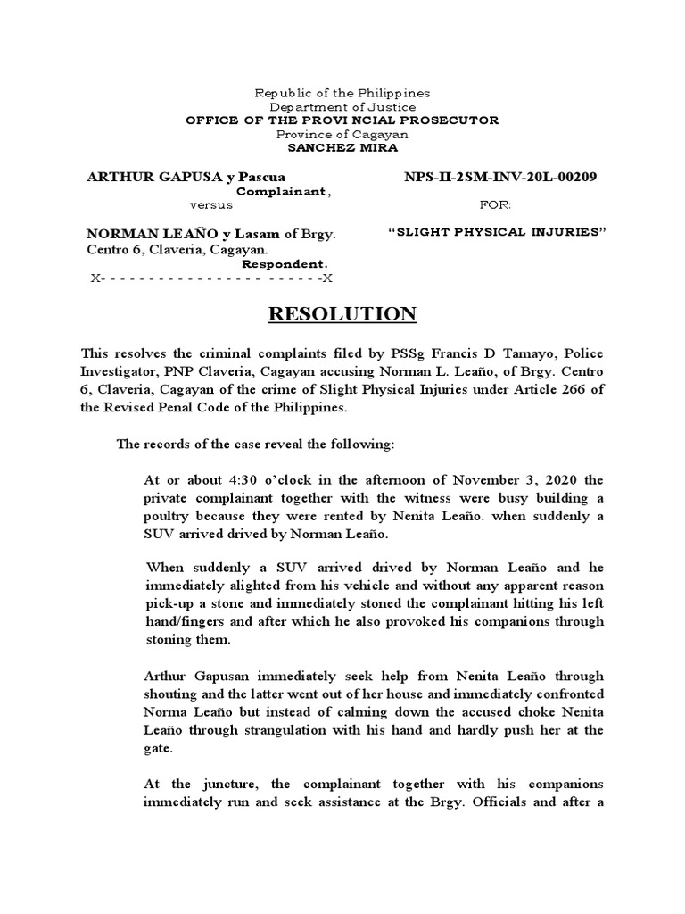 Resolution: Arthur Gapusa Y Pascua NPS-II-2SM-INV-20L-00209 | PDF ...