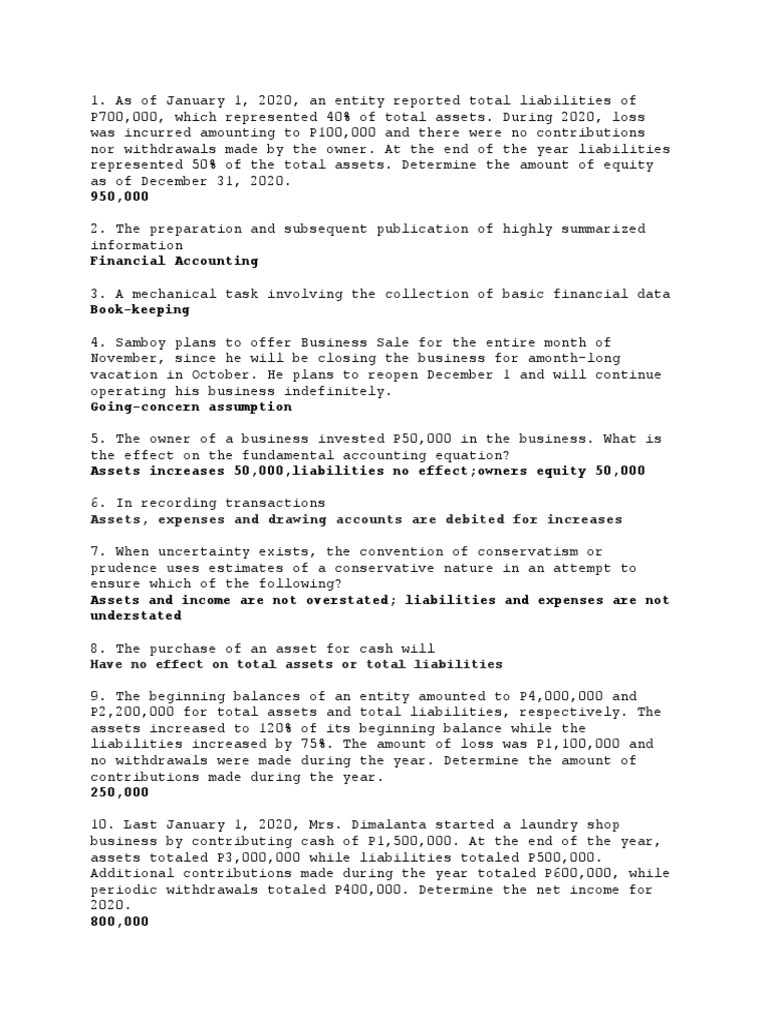 Assets, Expenses and Drawing Accounts Are Debited For Increases | PDF ...