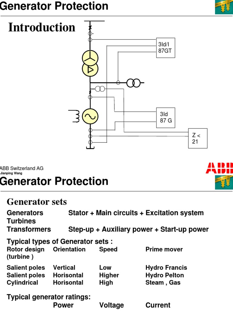 Generator Protection Guide for Faults and Abnormal Conditions | PDF ...