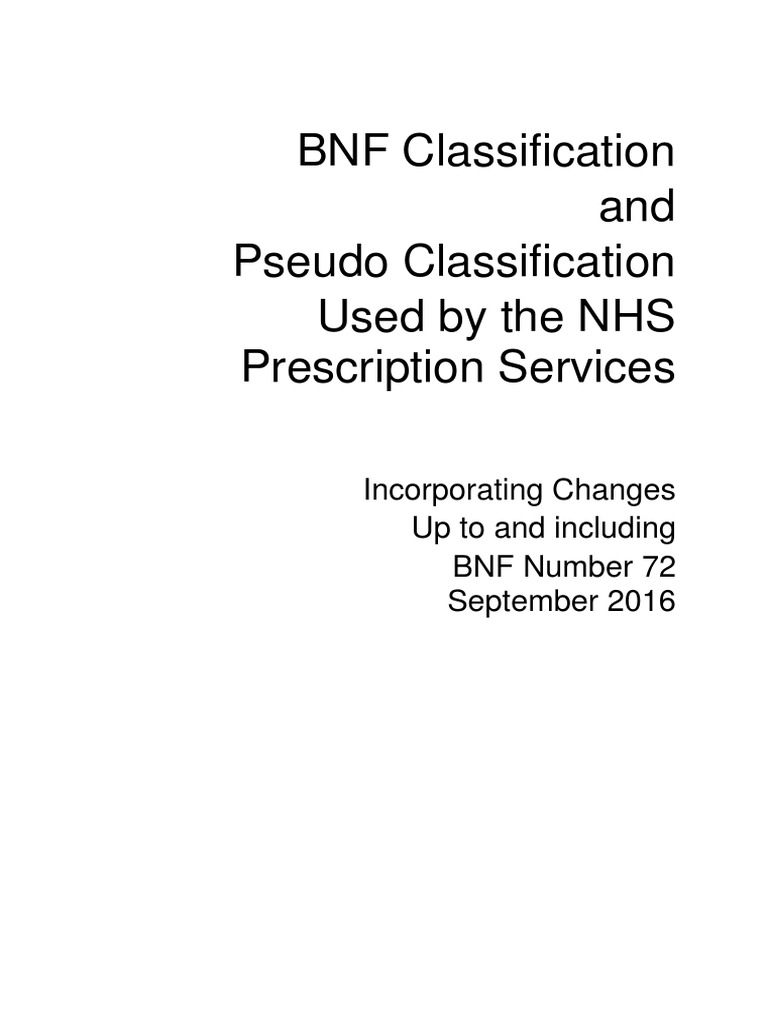 BNF Classification Booklet-2017 0 | PDF | Vitamin | Medical Prescription