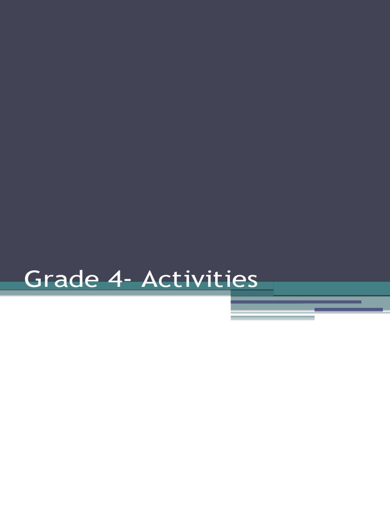 Grade 4 - Activities | PDF