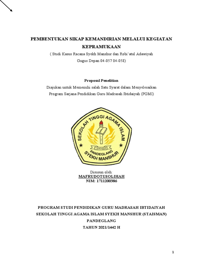 Kemandirian Melalui Kepramukaan STAISMAN | PDF