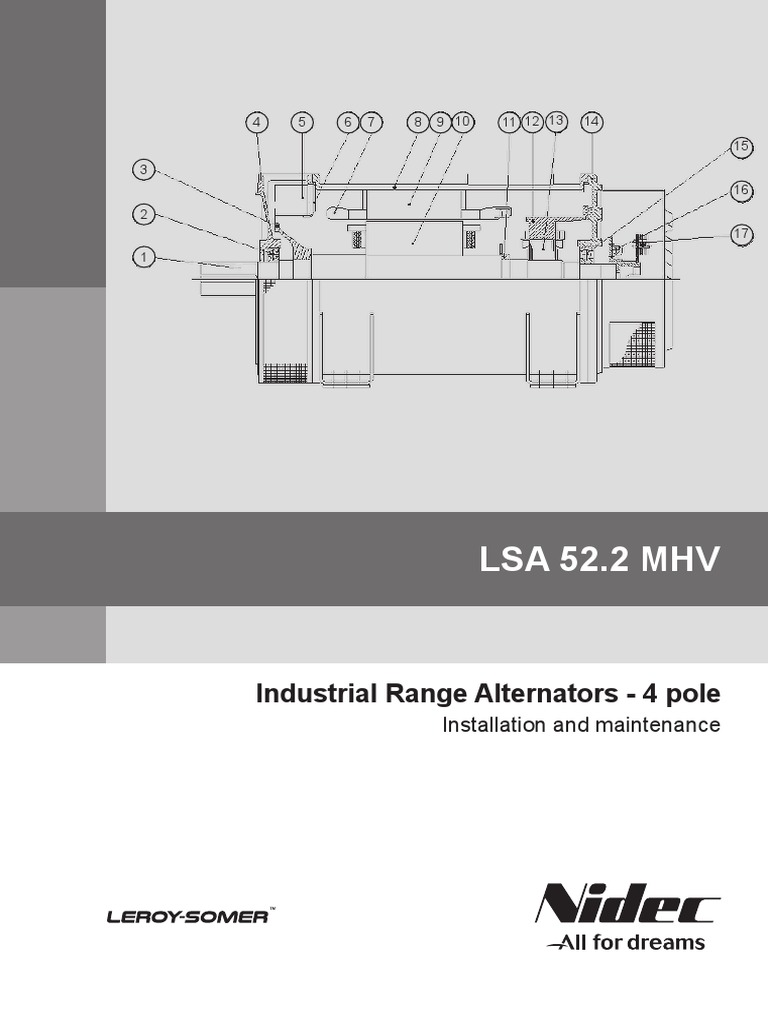 Industrial Range Alternators Installation and Maintenance Guide | PDF | Bearing (Mechanical ...