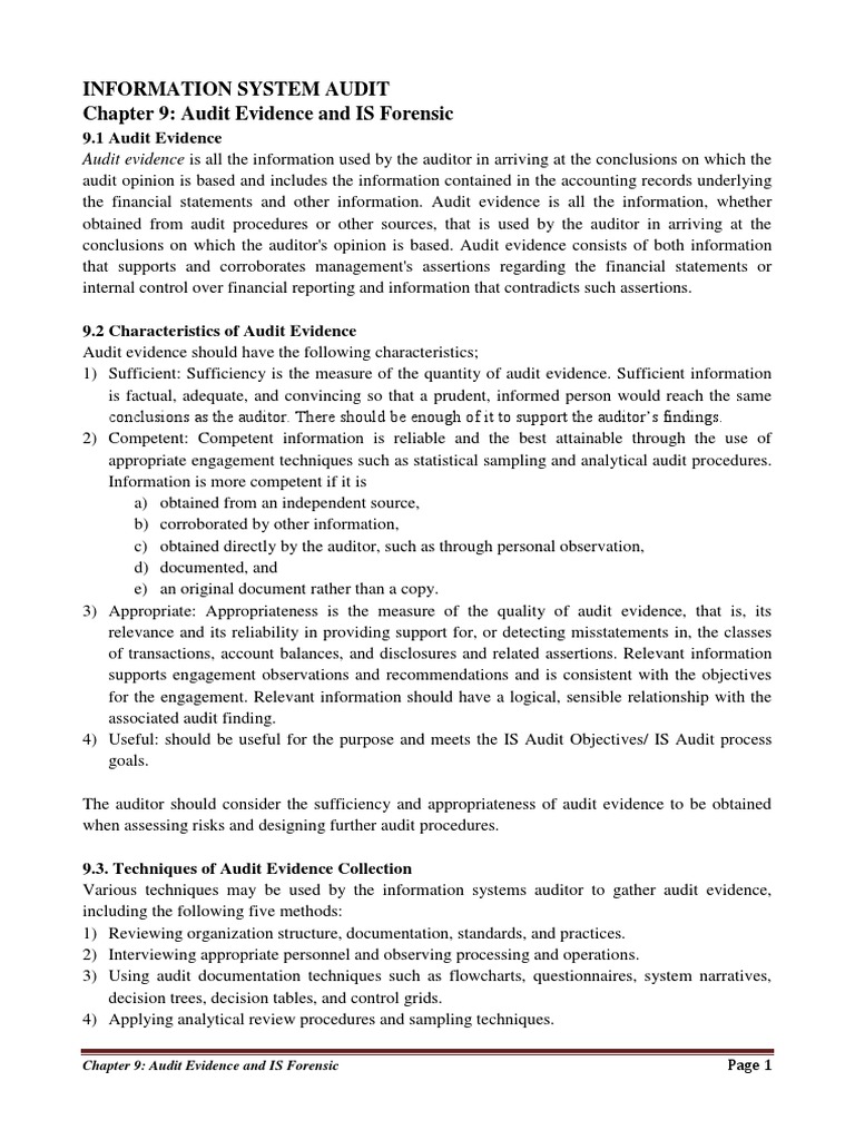 Best Practices for Audit Evidence Collection | PDF | Computer Forensics ...