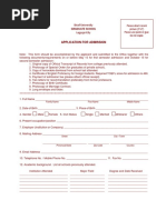 BUCET - Application Form | PDF