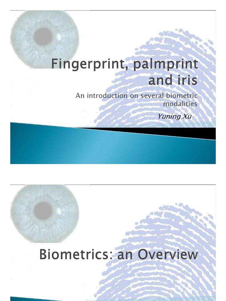 An Introduction On Several Biometric Modalities: Yuning Xu | PDF ...