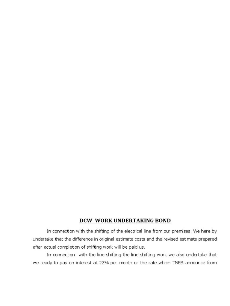 DCW Undertaking | PDF
