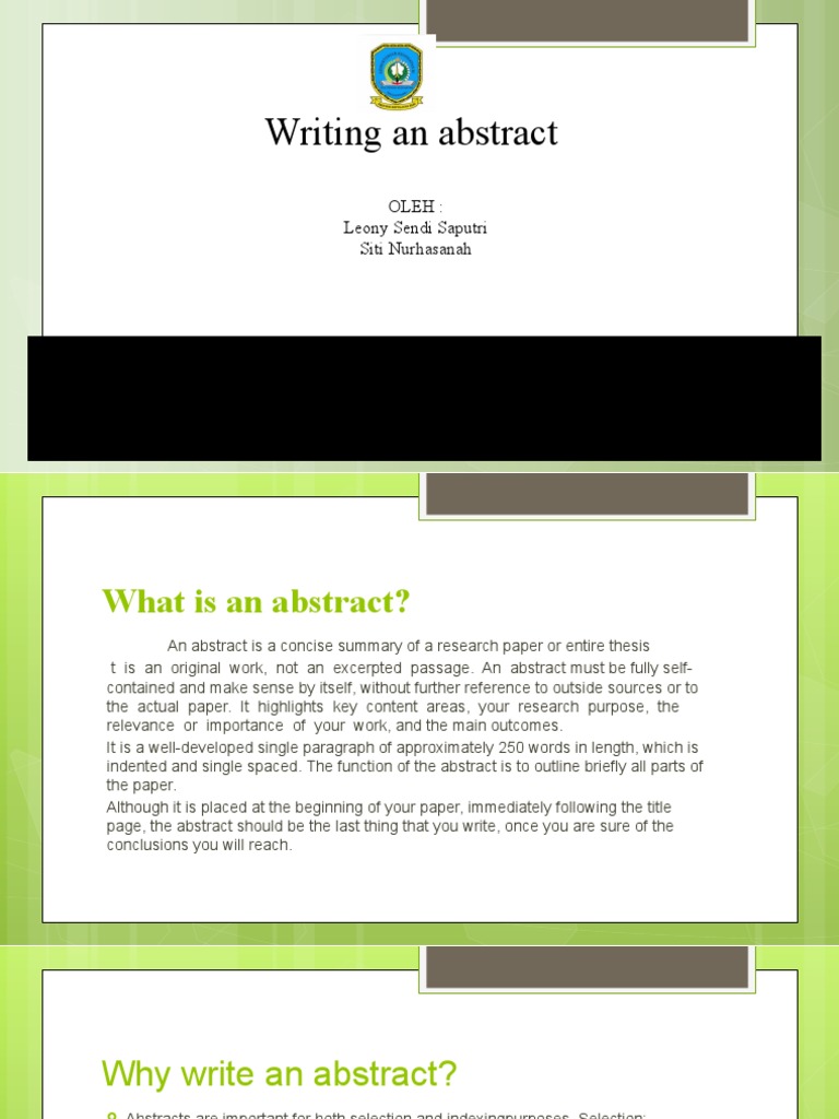 Abstract Writing Guide for Researchers | PDF | Abstract (Summary) | Thesis