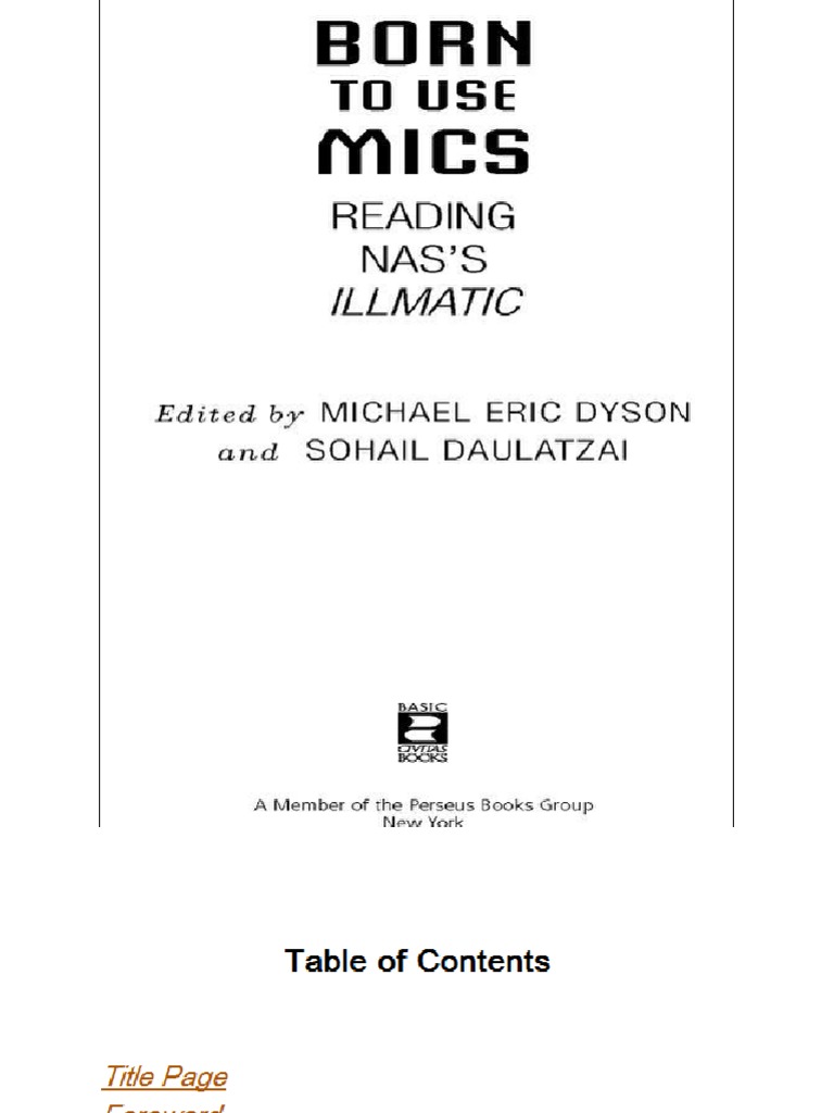Michael Eric Dyson and Sohail Daulatzai - Born To Use Mics Reading Nas ...