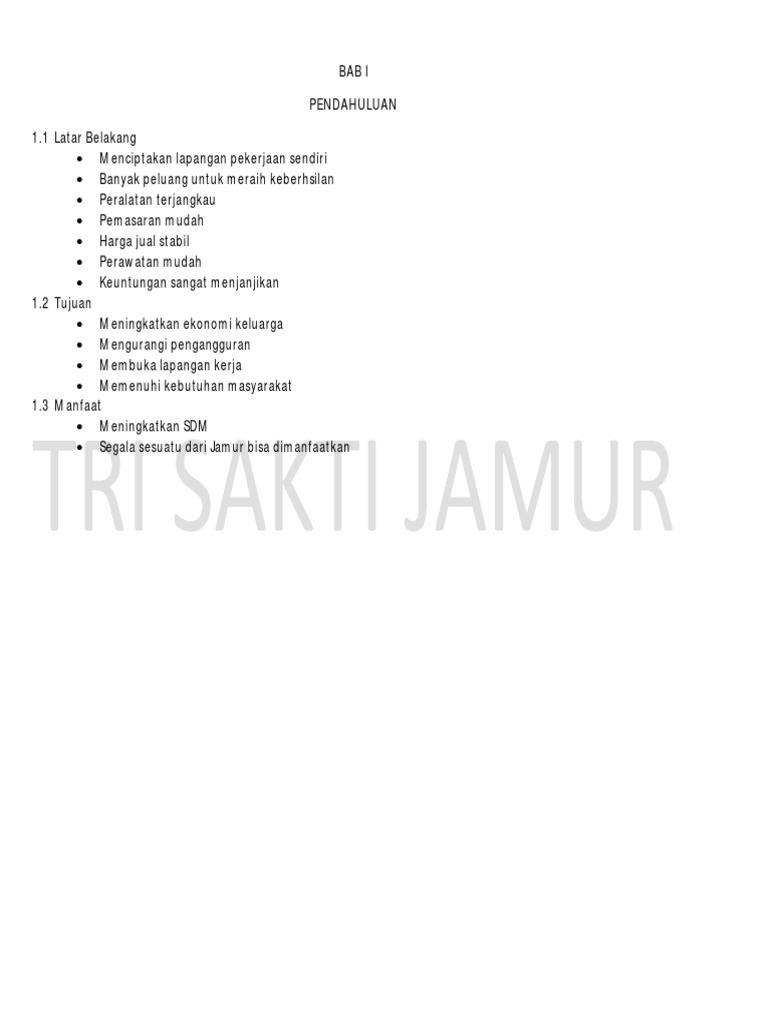 PROPOSAL JAMUR Kuping | PDF