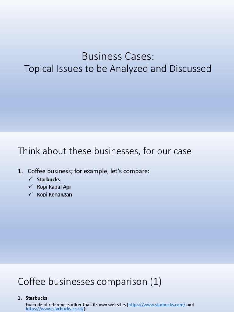 Coffee Business Case Comparisons | PDF | Career & Growth | Business