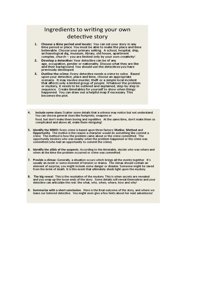 Crafting Your Detective Story | PDF | Detective Fiction