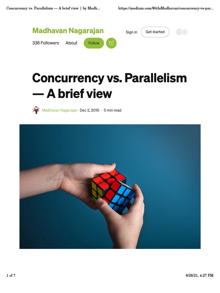 Concurrency vs. Parallelism - A Brief View: Madhavan Nagarajan | PDF ...