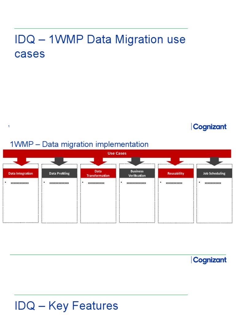 IDQ - 1WMP Data Migration Use Cases | PDF | Data Quality | Databases