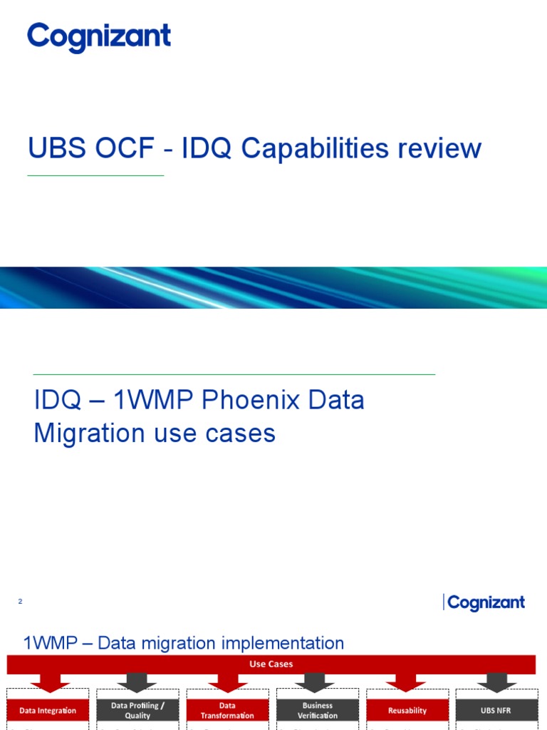 UBS OCF - IDQ Capabilities Review | PDF | Data Quality | Data