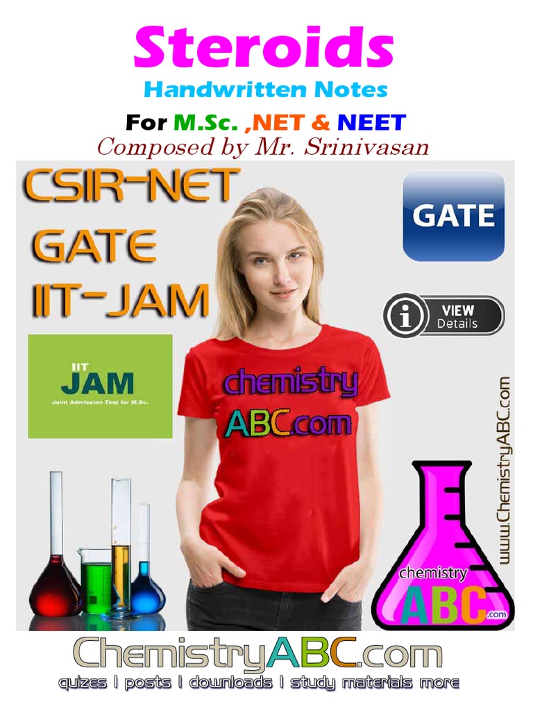 Steroids Notes Mr. Srinivasan | PDF