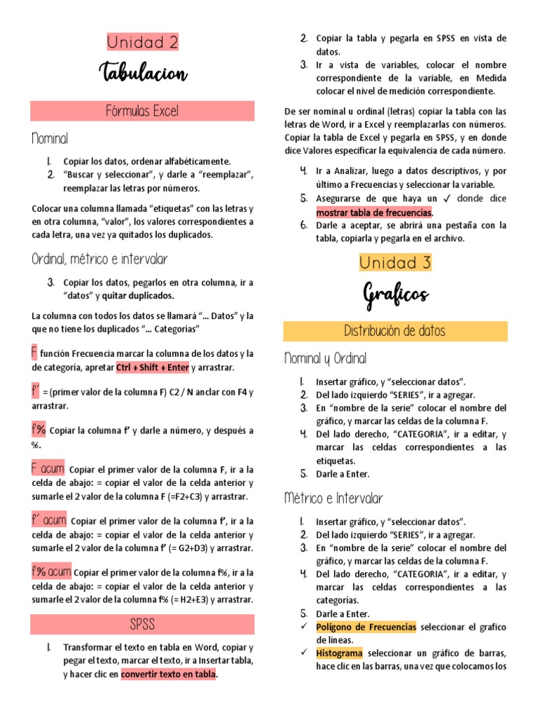 Fórmulas Psicoestadística | PDF | Spss | Cuantil