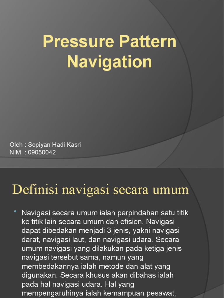 Pressure Pattern Navigation | PDF