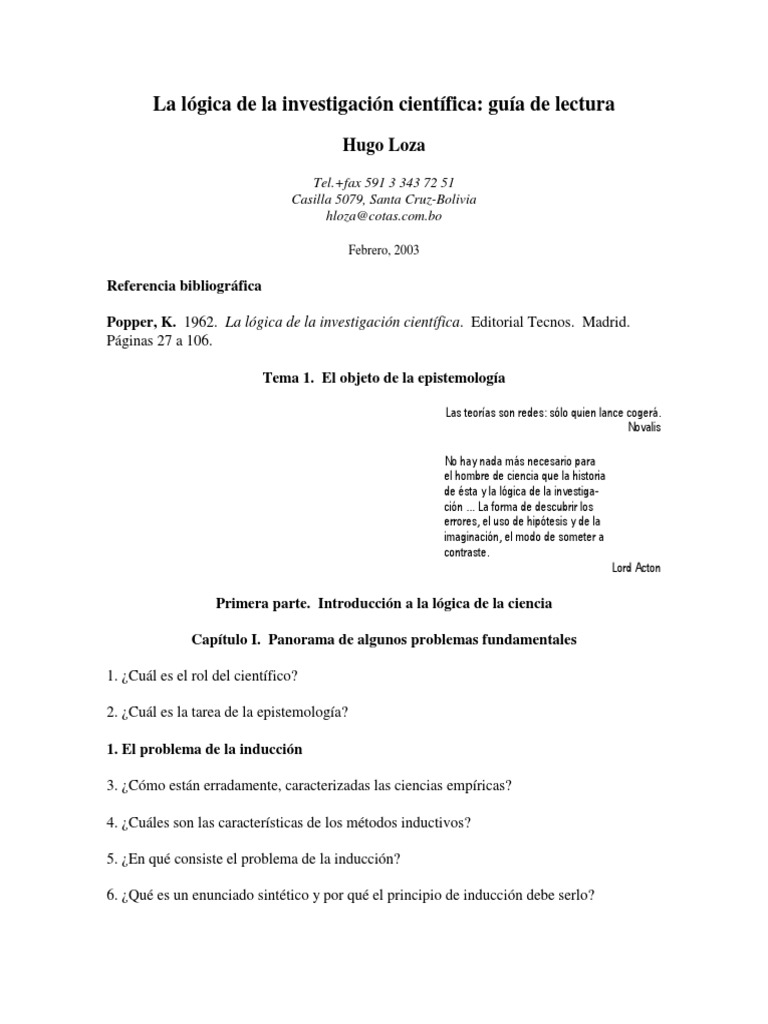 Popper | PDF | Karl Popper | Método científico