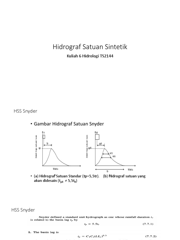 Hidrograf Satuan Sintetik | PDF