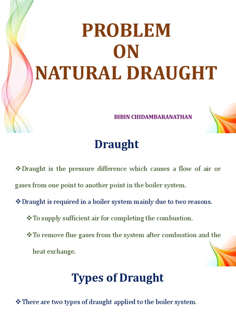 Natural Draught & Problem On Natural Draught | PDF | Boiler | Chimney