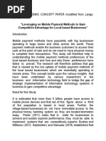 Concept Paper Sample | PDF | Competitive Advantage | Business