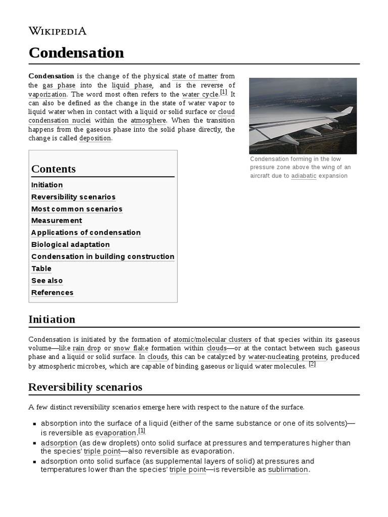 Condensation | PDF | Condensation | Applied And Interdisciplinary Physics