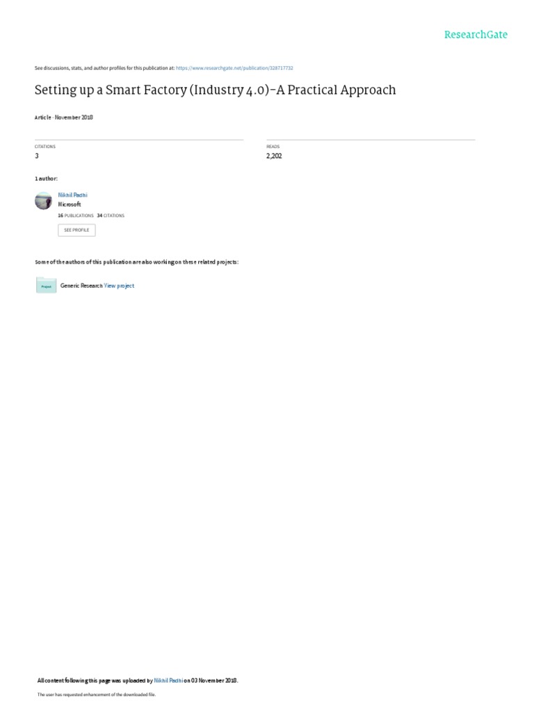 Smart Factory Setup: A Practical Guide | PDF | Enterprise Resource ...