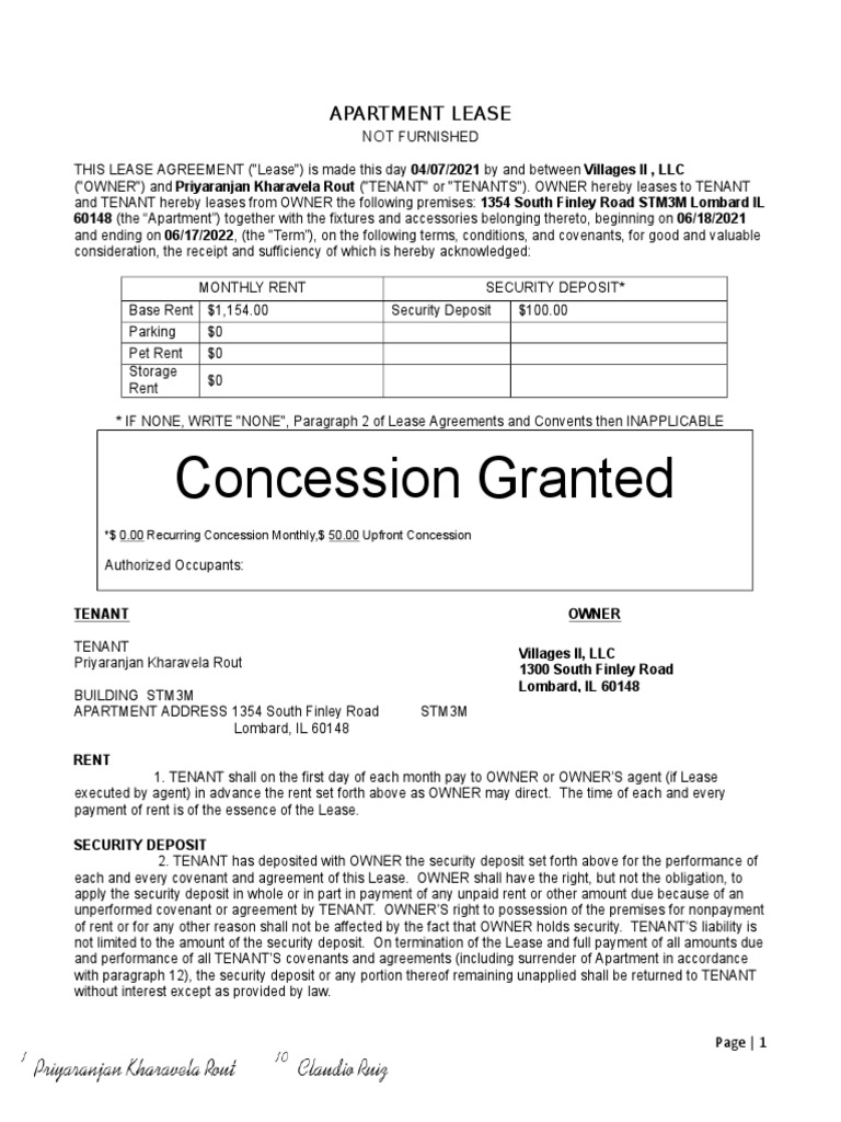 Signed Packet File Lease Document 12786329 1617835178 | PDF | Lease ...
