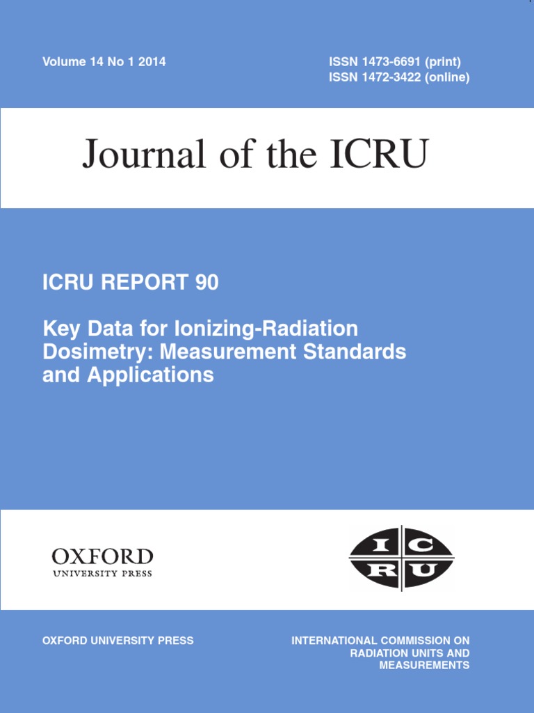 ICRU Report 90 Key Data For Ionizing Radiation Dosimetry Measurement ...