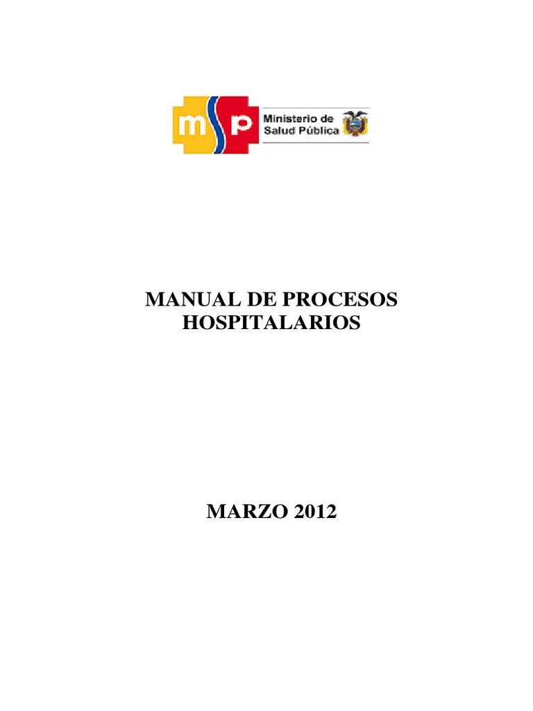 Manual de Procesos Hospitales | PDF | Medicina CLINICA | Especialidades ...