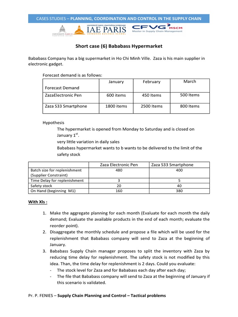 Planning Case Study D3 D4 | PDF | Inventory | Information Technology ...