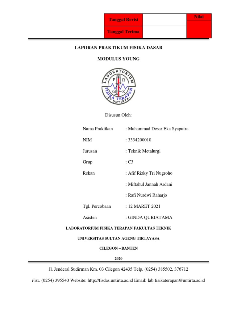 Laporan Praktikum Fisika Dasar Modulus Young | PDF