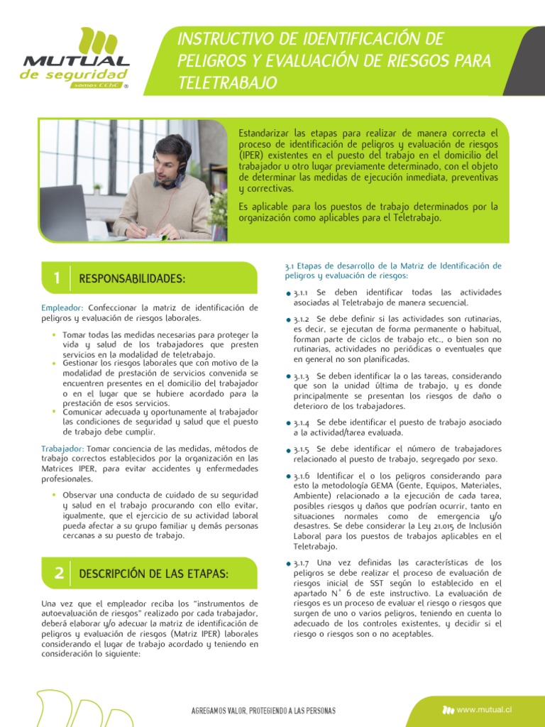 Fap Instructivo Iper v1 | PDF | Riesgo | Teletrabajo