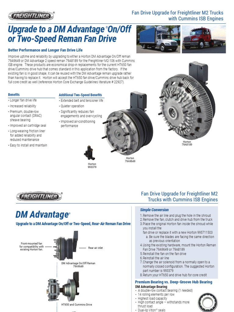 Upgrade To A DM Advantage On/Off or Two-Speed Reman Fan Drive | PDF ...