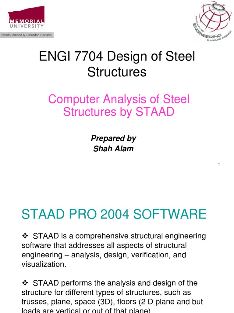 STAAD-PRO-tutorial Example | PDF