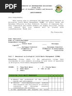 Survey Questionnaire | PDF | Municipal Solid Waste | Waste