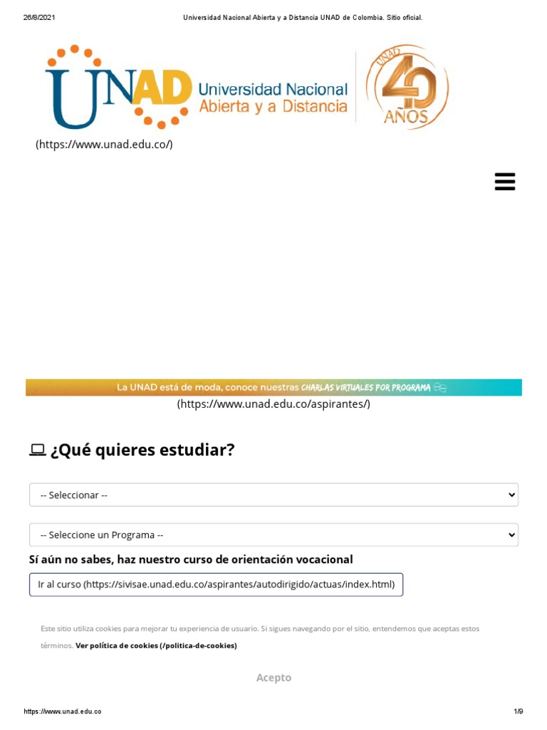 Universidad Nacional Abierta y A Distancia UNAD de Colombia. Sitio ...