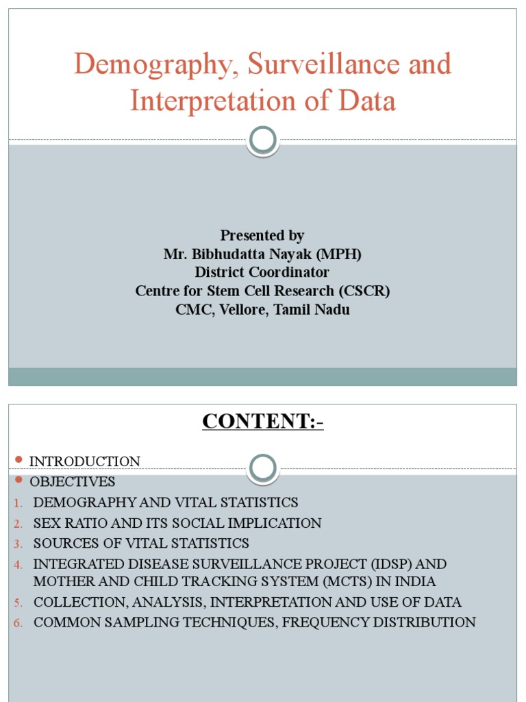Demography and Health Data Interpretation | PDF | Sampling (Statistics ...