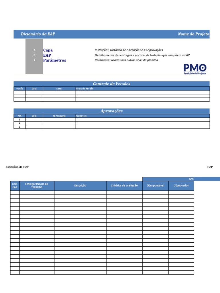 Dicionario Da EAP | PDF | Informática | Engenharia de Sistemas