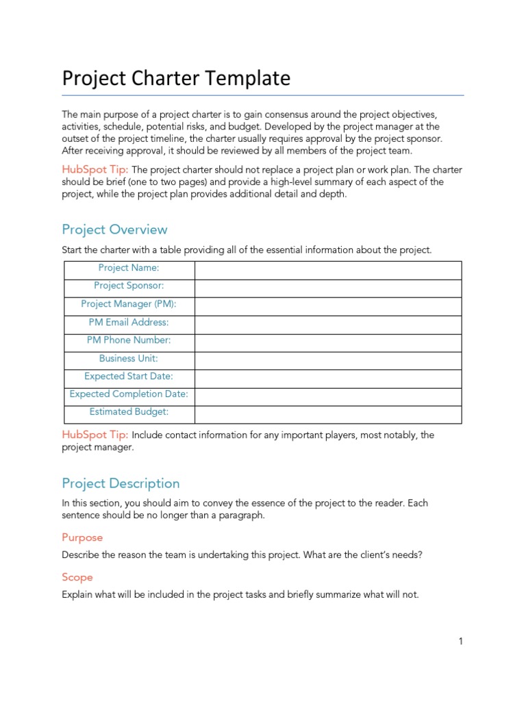 Template Project-Charter | PDF | Risk | Business