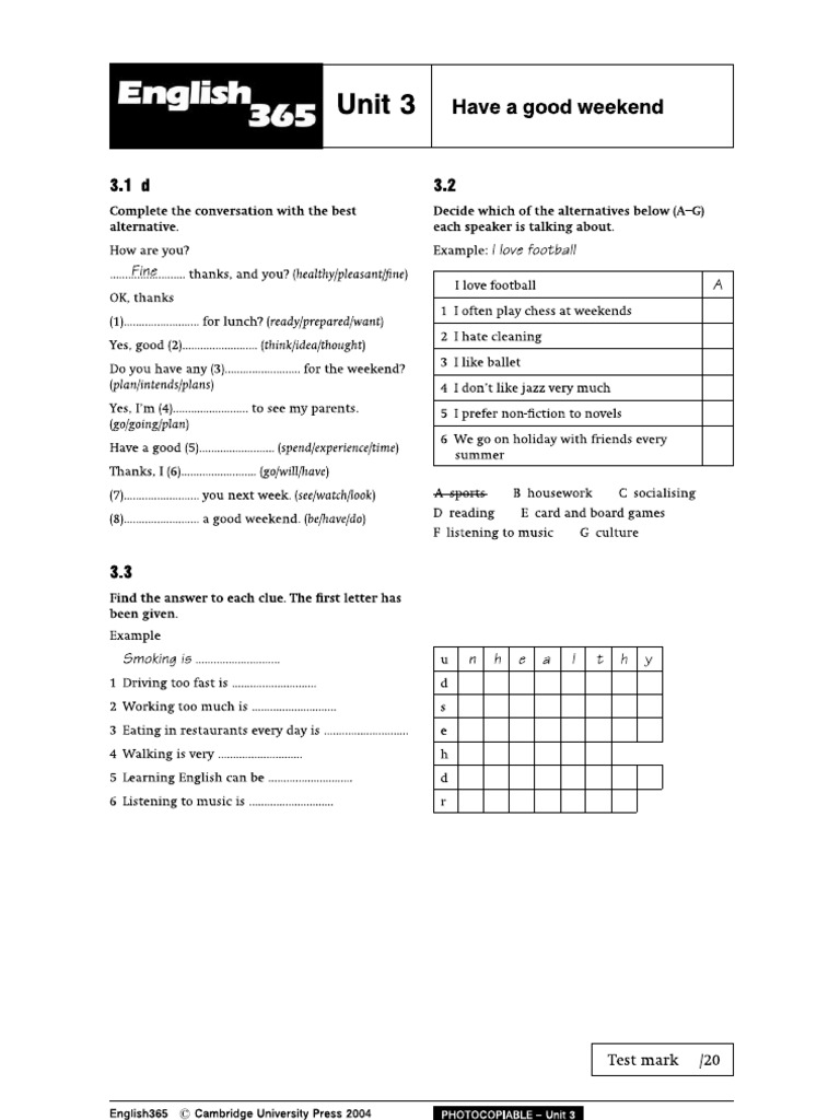 Cambridge - English 365 - 3,4 | PDF