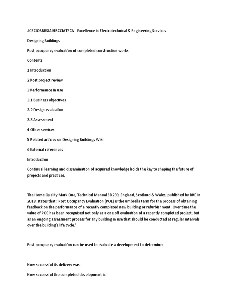 Assessing Success and Identifying Opportunities for Improvement: A ...