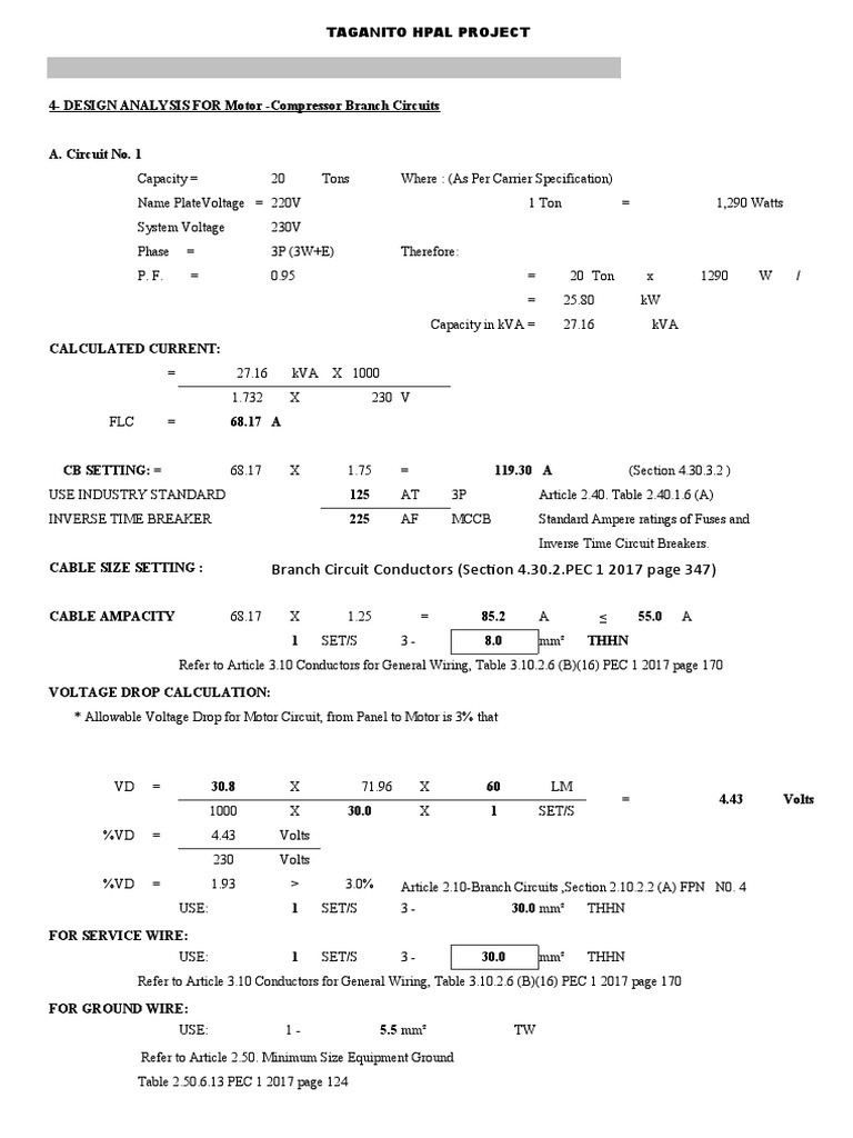 Load Calculation 10 | PDF | Electrical Wiring | Wire