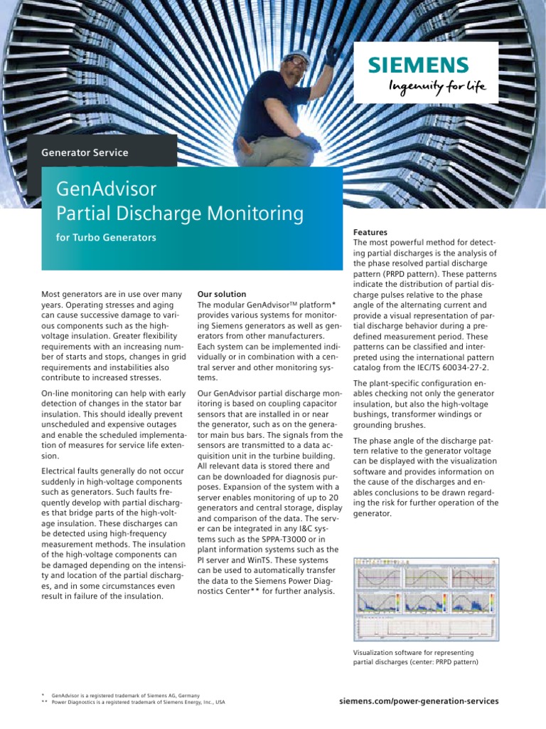 Genadvisor Partial Discharge Monitoring: Generator Service | PDF ...