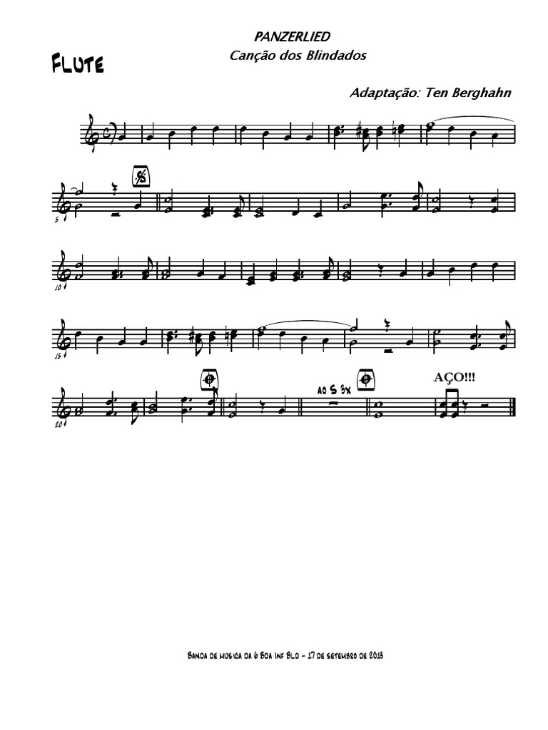 17 PANZERLIED - 001 Flute | PDF