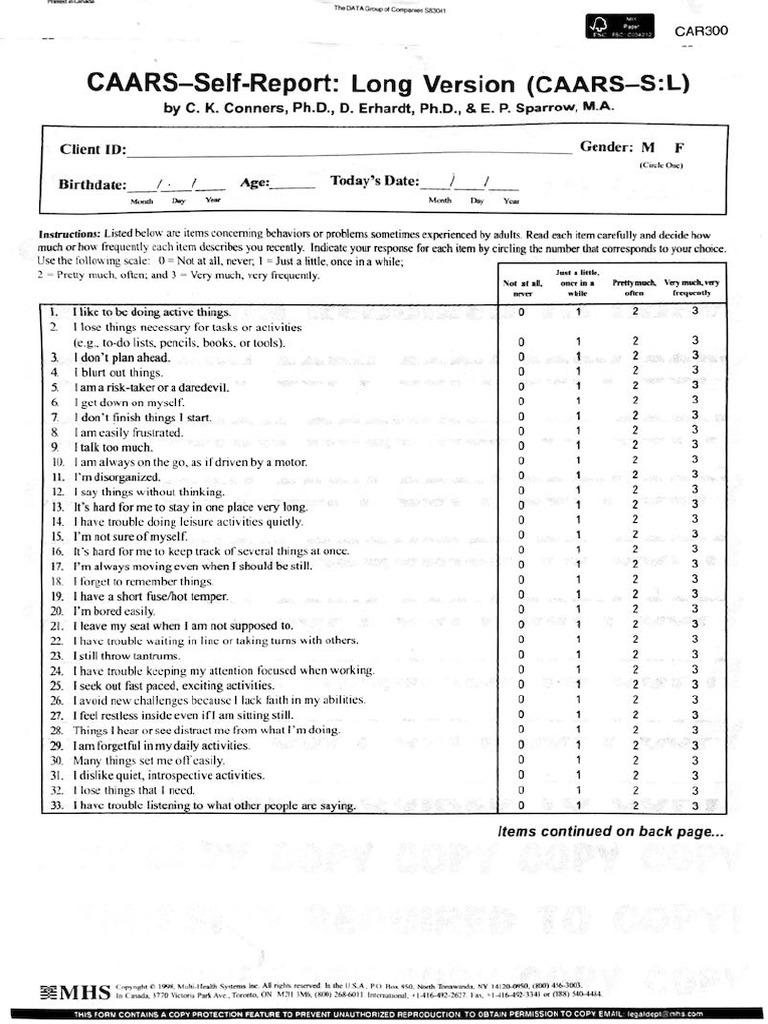 CAARS - Long Version | PDF