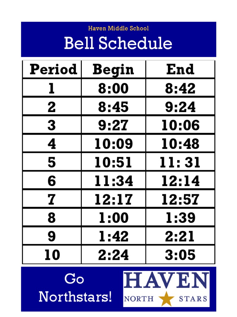 Bell Schedule | PDF | Science & Mathematics