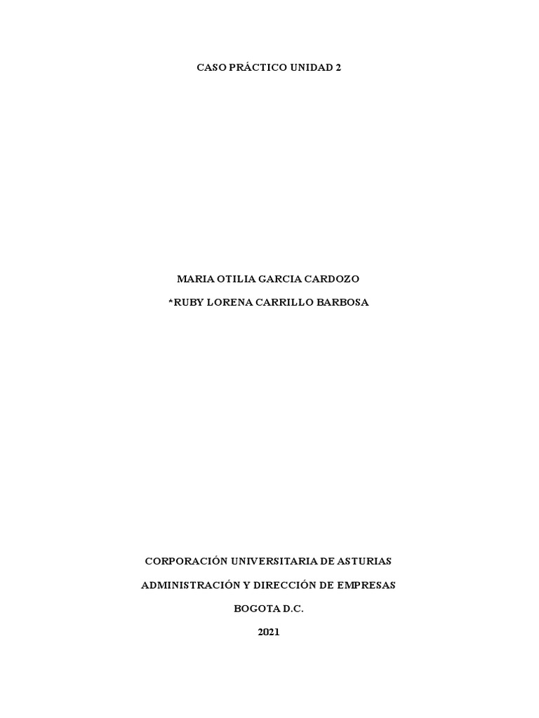 Juego Gerencial Caso Práctico Unidad 2 | PDF | Contabilidad | Agricultura