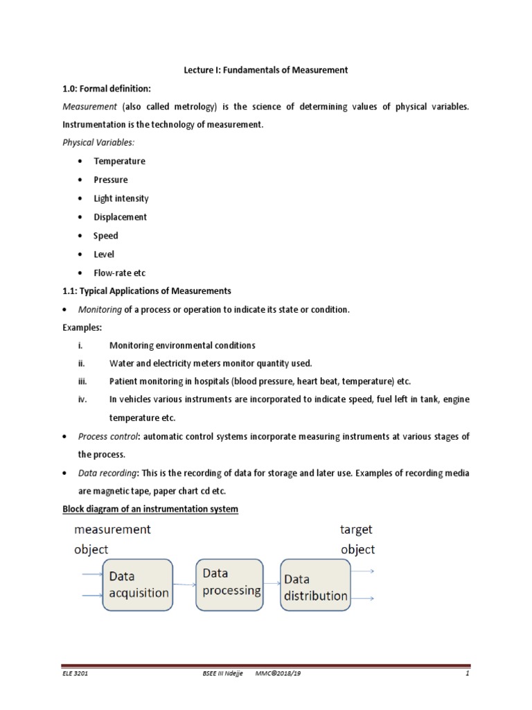 Fundamentals Of Measurement Pdf Accuracy And Precision Sensor